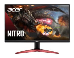 acer nitro kg241y sbiip 23.8” full hd (1920 x 1080) va gaming monitor | amd freesync premium technology | 165hz refresh rate | 1ms (vrb) | zeroframe design | 1 x display port 1.2 & 2 x hdmi 2.0,black