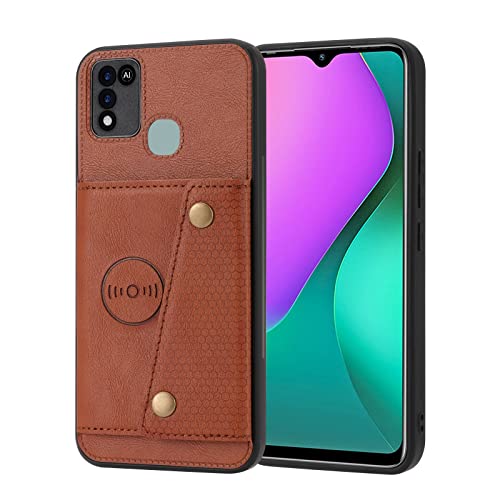 Phone Cover Case Wallet Case for Infinix Smart 5, Leather Case with Card Holder, Double Magnetic Clasp and Durable Shockproof Cover for Infinix Smart 5 Case,Magnetic Phone Case for Car Protective Shel