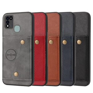 Phone Cover Case Wallet Case for Infinix Smart 5, Leather Case with Card Holder, Double Magnetic Clasp and Durable Shockproof Cover for Infinix Smart 5 Case,Magnetic Phone Case for Car Protective Shel