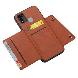 Phone Cover Case Wallet Case for Infinix Smart 5, Leather Case with Card Holder, Double Magnetic Clasp and Durable Shockproof Cover for Infinix Smart 5 Case,Magnetic Phone Case for Car Protective Shel