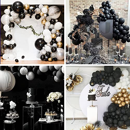 Bundle - Black Balloons 50 pcs 5 inch and White Balloons 50 pcs 5 inch