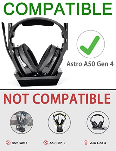 A50 Gen 4 Mod Kit - defean Replacement Earpads and Headband Compatible with Astro A50 Gen 4 Headset,Ear Cushions, Upgrade High-Density Noise Cancelling Foam, Added Thickness (Black Silky Cool Fabric)