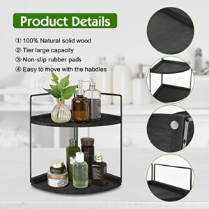 Modesign 2-Tier Bathroom Counter Organizer, Bathroom Corner Storage Shelf, Bathroom Trays for Counter Vanity Organizer, Cosmetic Holder Perfume Makeup Organizer Standing Rack, Kitchen Spice Rack