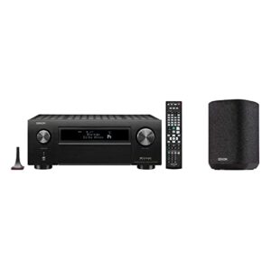 denon avr-x6700h 11.2-channel 8k av receiver with 3d audio and amazon alexa voice control with denon home 150 wireless streaming speaker (black)