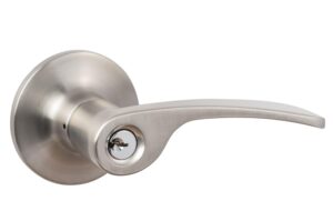 sure-loc hardware grade 2 residential edge satin nickel reversible keyed entry door handle