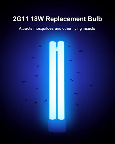 18W H-Shaped Bug Zapper Replacement Bulbs Compatible with 18W Indoor Outdoor Mosquito Lamps for Home with 4 Pin Base