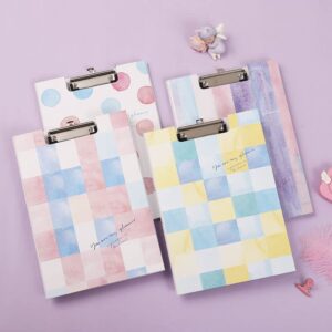 Clipboard Stationery Supplies Clipboard with Storage Cute A4 Clip Board Exam Pad Writing Pad Clipboard Office Supplies (Color : Yellow)