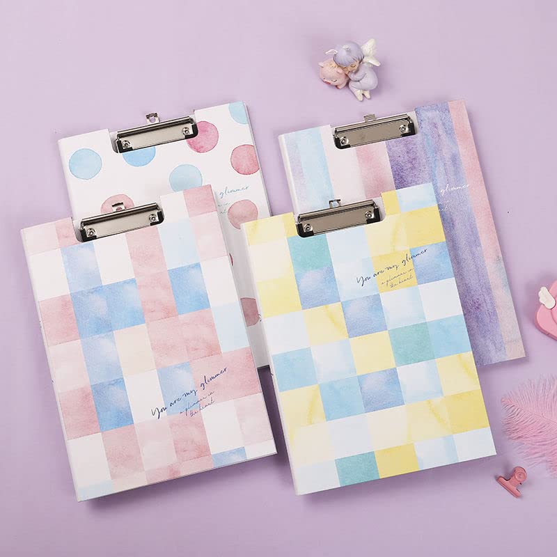 Clipboard Stationery Supplies Clipboard with Storage Cute A4 Clip Board Exam Pad Writing Pad Clipboard Office Supplies (Color : Yellow)