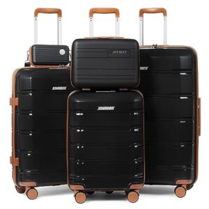 Joyway Luggage 5 Piece Sets， Lightweight Rolling Hardside Travel Luggage with TSA Lock，Luggage Set Clearance，Suitcase with Spinner Wheels for Women