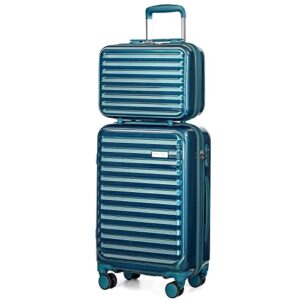 coolife luggage suitcase expandable (only 28”) abs+pc spinner suitcase with tsa lock carry on 20 in 24in 28in