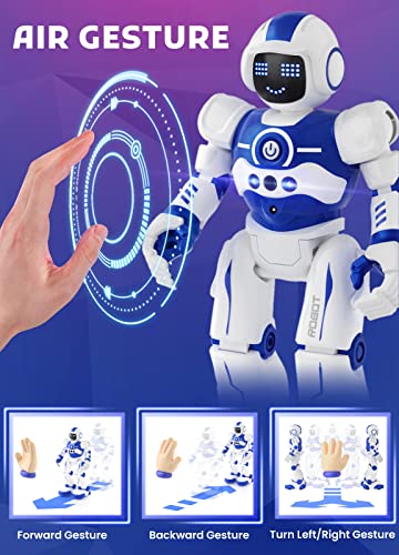 EduCuties Robot Toys for Kids,Programmable Remote Control Smart Walking Dancing Robot Toy Gift with Gesture & Sensing for Age 4 5 6 7 8 9 10 Year Old Boys for Birthday Gift Present