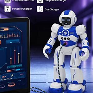 EduCuties Robot Toys for Kids,Programmable Remote Control Smart Walking Dancing Robot Toy Gift with Gesture & Sensing for Age 4 5 6 7 8 9 10 Year Old Boys for Birthday Gift Present