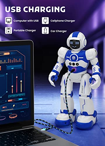 EduCuties Robot Toys for Kids,Programmable Remote Control Smart Walking Dancing Robot Toy Gift with Gesture & Sensing for Age 4 5 6 7 8 9 10 Year Old Boys for Birthday Gift Present