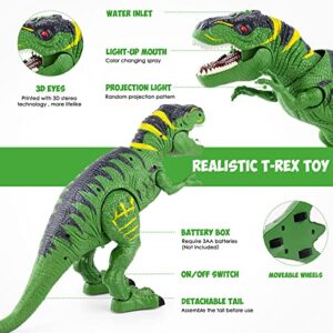 FANURY Dinosaur Toys for Kids 3-5 - Upgraded 2.4G Remote Control Dinosaur Toys for Kids 5-7 - Roaring T-Rex Robot Toy with LED Lights- Electronic Walking Dinosaur Toys for 3+ Years Old Boys Girls