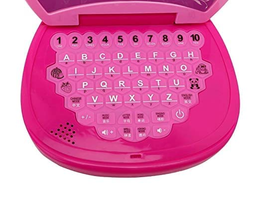 METREY Educational Laptop Toys for Kids, Numbers Alphabets Learning Kids Baby Toys with Led Display, Music, Spell & Asking Mode | Learning Tablet for Kids 3+ Years Boy Girl (Multi Color) (Pack of 1)