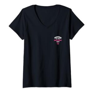 Barbie - Sister Of The Birthday Girl V-Neck T-Shirt