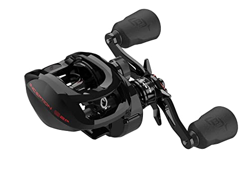 13 FISHING - Inception G2 Baitcast Reel - 5.3:1 Gear Ratio - Power Model - Left Hand Retrieve (Fresh) - ING2P-5.3-LH, Black