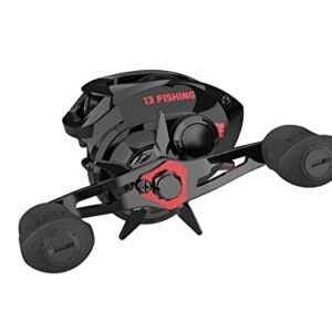 13 FISHING - Inception G2 Baitcast Reel - 5.3:1 Gear Ratio - Power Model - Left Hand Retrieve (Fresh) - ING2P-5.3-LH, Black