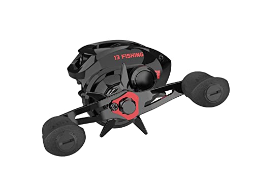 13 FISHING - Inception G2 Baitcast Reel - 5.3:1 Gear Ratio - Power Model - Left Hand Retrieve (Fresh) - ING2P-5.3-LH, Black