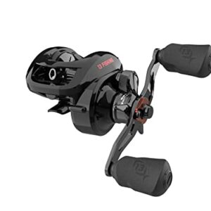 13 FISHING - Inception G2 Baitcast Reel - 5.3:1 Gear Ratio - Power Model - Left Hand Retrieve (Fresh) - ING2P-5.3-LH, Black