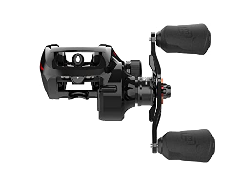 13 FISHING - Inception G2 Baitcast Reel - 5.3:1 Gear Ratio - Power Model - Left Hand Retrieve (Fresh) - ING2P-5.3-LH, Black