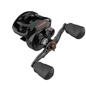 13 FISHING - Inception G2 Baitcast Reel - 5.3:1 Gear Ratio - Power Model - Left Hand Retrieve (Fresh) - ING2P-5.3-LH, Black