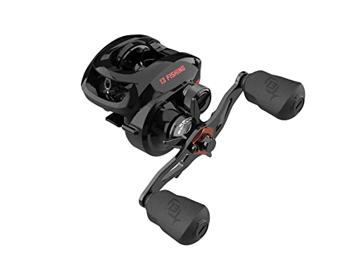 13 FISHING - Inception G2 Baitcast Reel - 5.3:1 Gear Ratio - Power Model - Left Hand Retrieve (Fresh) - ING2P-5.3-LH, Black