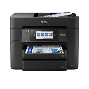 Epson Workforce Pro WF-4830 Wireless All-in-One Printer, Black, Large & T822 DURABrite Ultra -Ink Standard Capacity Black & Color -Cartridge Combo Pack (T822120-BCS)