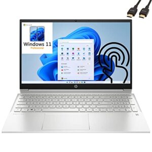 hp 2023 pavilion 15 15.6" touchscreen fhd business laptop, 12th gen intel 10-core i7-1255u, 32gb ddr4 ram, 1tb pcie ssd, wifi 6, bluetooth 5.3, backlit keyboard, fr, windows 11 pro, broag hdmi cable