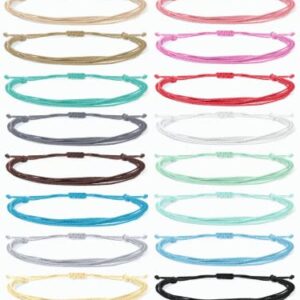 Long tiantian Summer Surfer Bracelets for Women Boho Waterproof Beach Bracelets for Teen Girls Cute Ankle Bracelets for Women