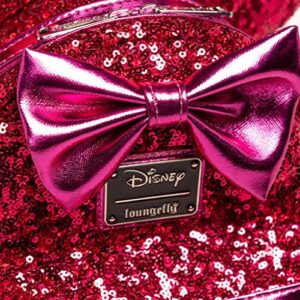 Loungefly Disney Minnie Mouse Magenta Sequin Women's Backpack One Size