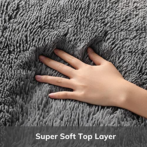 Ophanie Area Rugs for Living Room 5x7 Grey, Fluffy Shag Large Fuzzy Plush Soft Throw Rug, Gray Large Shaggy Floor Big Carpets for Bedroom, Kids Home Decor Aesthetic, Nursery