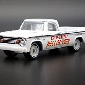 1966 Dodge D-100 Pickup Truck, White - Greenlight 30331/48-1/64 Scale Diecast Car