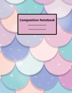 composition notebook: blank wide ruled paper notebook | blank wide lined workbook for girls boys kids teens students |wide ruled paper notebook journal