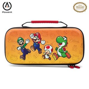 powera protection case for nintendo switch - oled model, nintendo switch or nintendo switch lite - mario and friends, protective case, gaming case, console case, accessories, storage, officially licensed