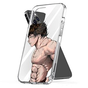 phone case compatible with iphone samsung galaxy baki 6 the xr grappler x : s21 baki 13 hanma 8 fanart 7 11 12 pro max se 2020 s10 s20 waterproof accessories scratch transparent