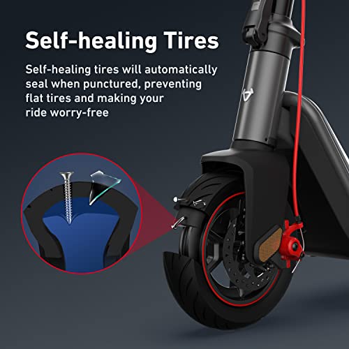 NIU KQi3 Max Electric Scooter, Portable, Folding , 450W Power, 40 Miles Long Range, Max Speed 23.6MPH, 25% Hill Climbing, 265lbs Max Load, Self-Healing Tires for Adults, UL Certified