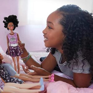 6 Set of African American Black Toy Dolls - 11.5" Premium Fashion Style Diversity Role Play Dolls, Bundle Variety Pack for Kids, Girls Party Favors