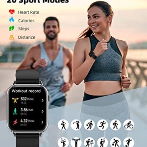 Smart Watch (Answer/Make Call), 1.68" Fitness Tracker Smartwatch for Android iPhone with Blood Pressure Heart Rate Sleep Monitor Pedometer, IP67 Waterproof Smart Watches for Men