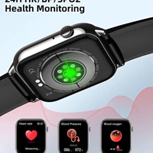 Smart Watch (Answer/Make Call), 1.68" Fitness Tracker Smartwatch for Android iPhone with Blood Pressure Heart Rate Sleep Monitor Pedometer, IP67 Waterproof Smart Watches for Men