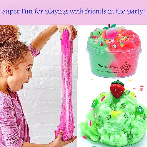 8pack Dual Color Cloud Slime Kit for Girls and Boys -Super Soft and Non-Sticky, Party Favor for Kids Girls & Boys