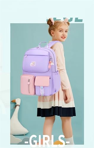 ETAISHOW Kawaii Girls Backpack for School Aesthetic School Bag Bookbag for Elementary Students