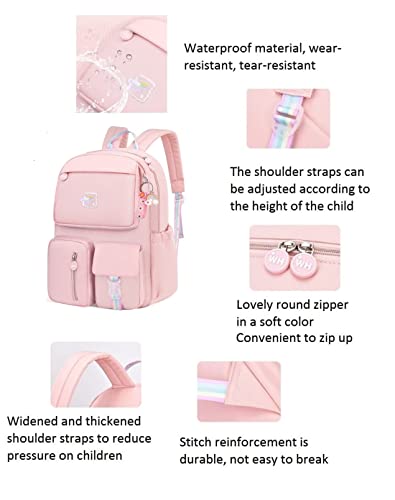 ETAISHOW Kawaii Girls Backpack for School Aesthetic School Bag Bookbag for Elementary Students