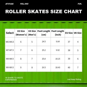 RollingBunny Roller Skates for Women Girls - Classic High-Top PU Leather Quad Roller Skates for Outdoor and Indoor, ABEC-7 Bearings, Ankle Support, Solid and Comfortable