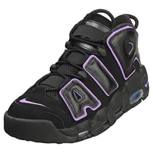 nike mens air more uptempo '96, black/black/metallic gold/action grape, 11