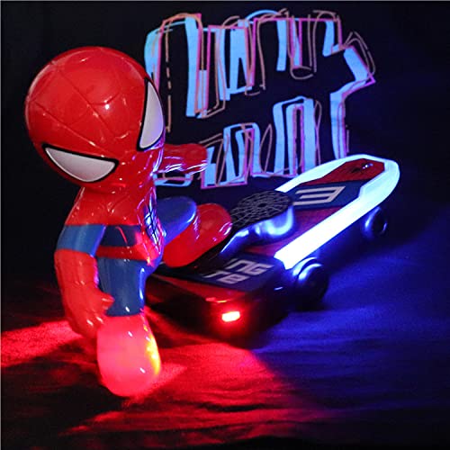 CHTWMD Stunt Skateboard Scooter Electric Universal Rotating Tumble Music Led Light Cartoon Balance Bike Toy, Interactive Educational Gift Toys for Boys and Adults