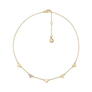 michael kors women's gold-tone brass station necklace (model: mkj7983710)