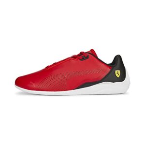 puma men's ferrari drift cat decima sneaker, rosso corsa white black, 10