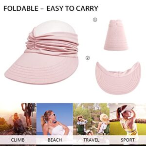 Women Sport Sun Visor Hats,Empty Top Baseball Sun Cap,Womens Sunhats with uv Protection,Sun Hats for Young Girls Women Beach Dark Navy-1pcs