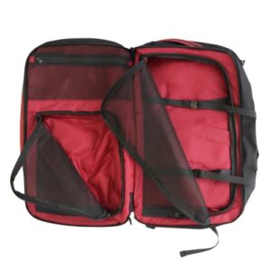 COR Surf Travel Backpack | Flight Approved Carry On Laptop Backpack with Secret Passport Pockets | The Island Hopper (38L, Lava Red)